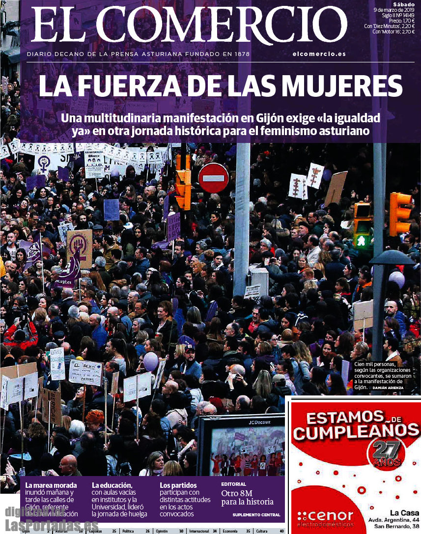 Cover of the newspaper El Comercio of the day 3/9/2019 – News Europa