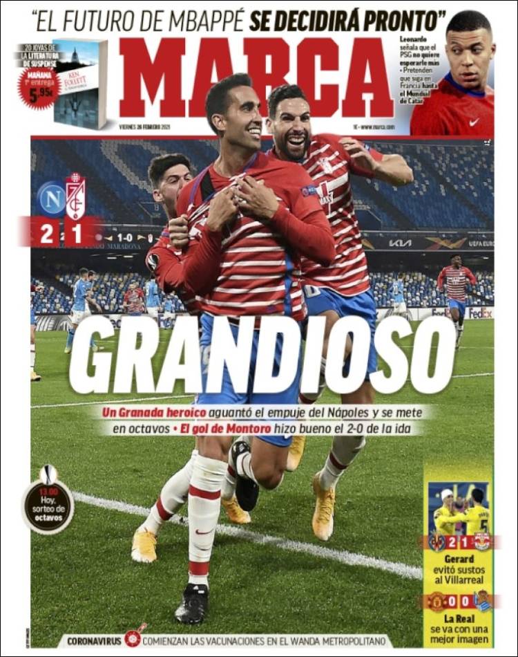 Portada del diario deportivo MARCA del día 26/02/2021 – News Europa