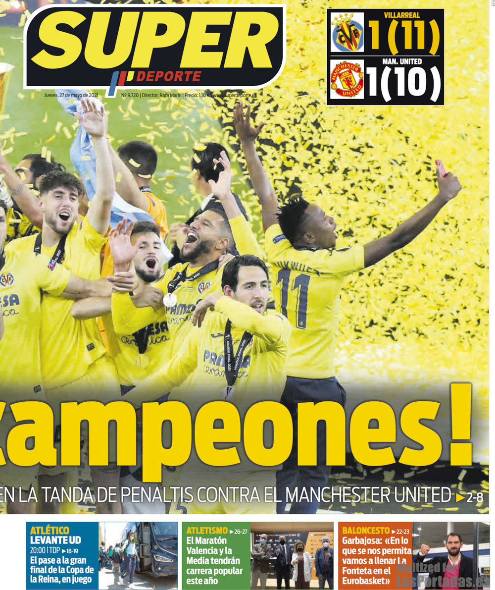Portada del diario SUPER DEPORTE del día 27/05/2021 – News Europa