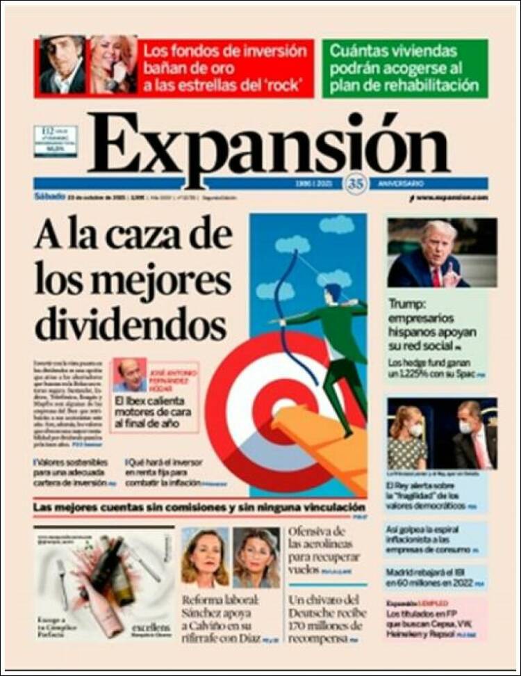 Portada del diario EXPANSIÓN del día 23/10/2021 – News Europa
