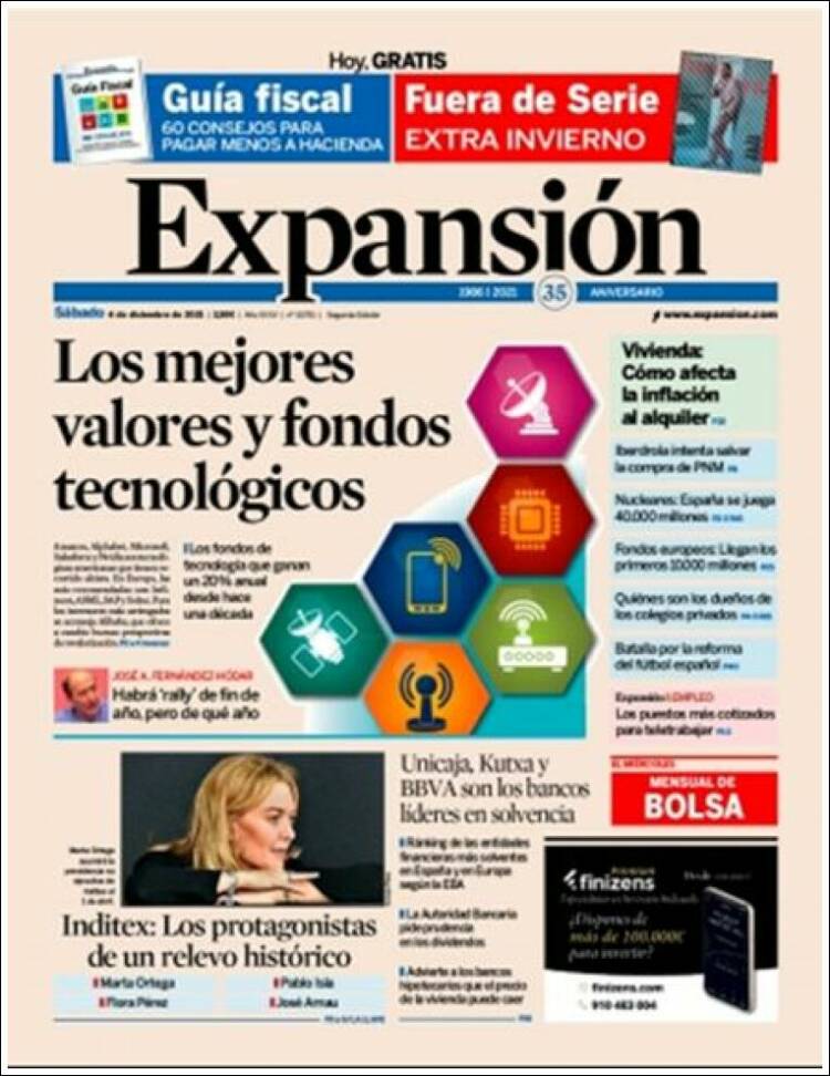 Portada del diario EXPANSIÓN del día 4/12/2021 – News Europa