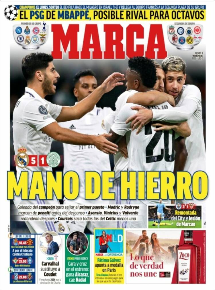 Portada del diario deportivo MARCA del día 3/10/2022 – News Europa