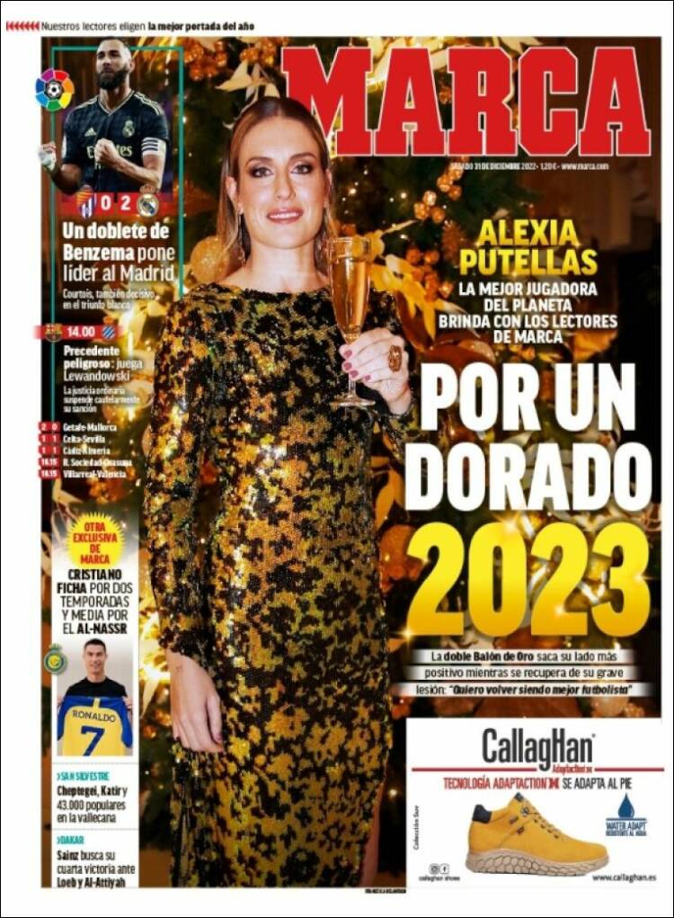 Portada del diario deportivo MARCA del día 31/12/2022 – News Europa