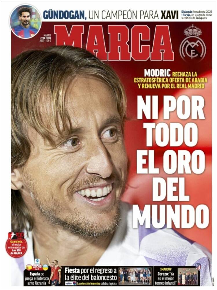 Portada del diario deportivo MARCA del día 27/06/2023 – News Europa