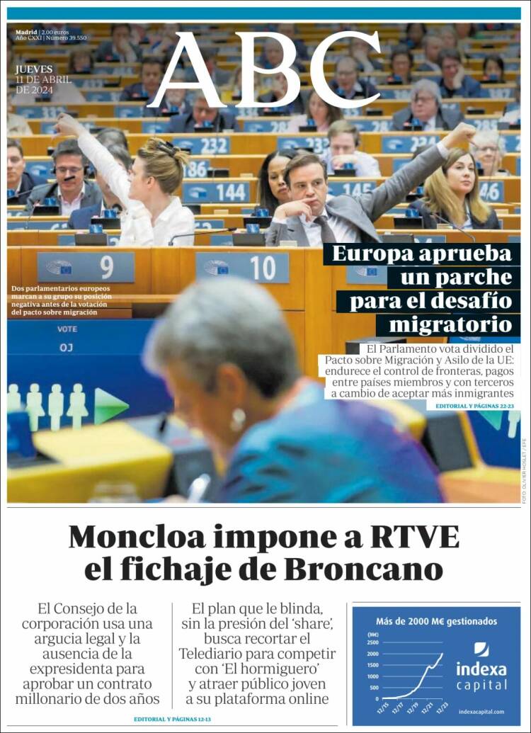 Portada del diario ABC del día 11/04/2024 – News Europa